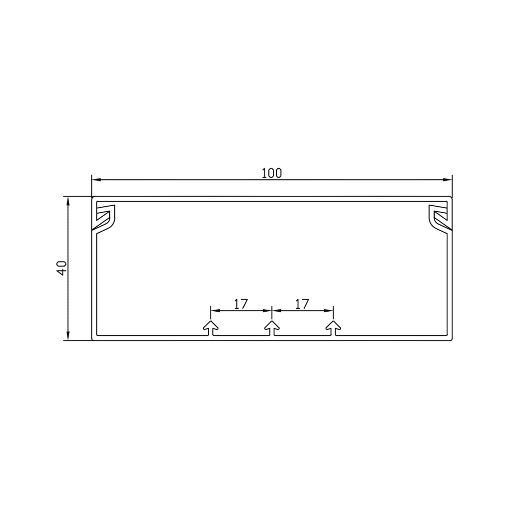100x40 Maxi Cable Trunking - A Plus Plastic & Electric