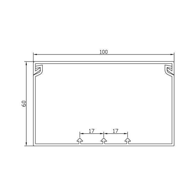 100x60 Maxi Cable Trunking - A Plus Plastic & Electric