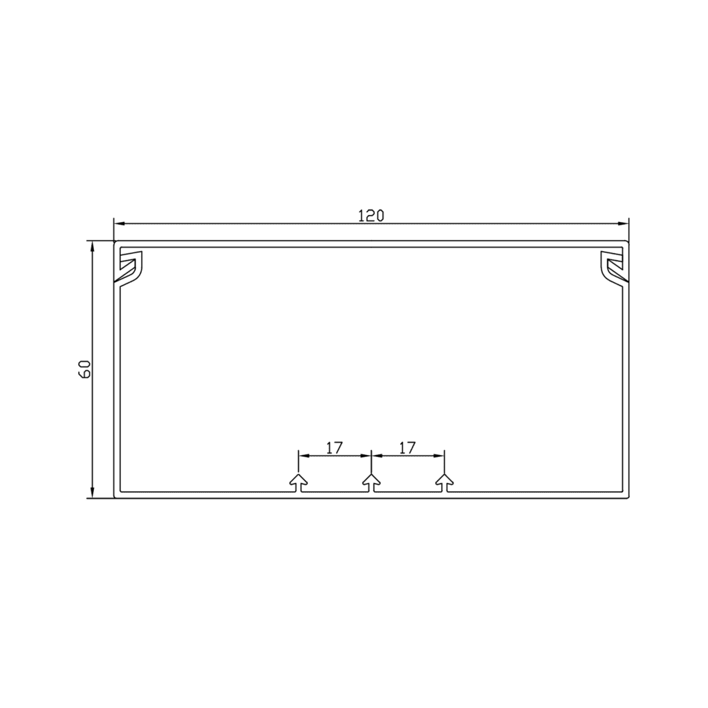 120x60 Maxi Cable Trunking - A Plus Plastic & Electric