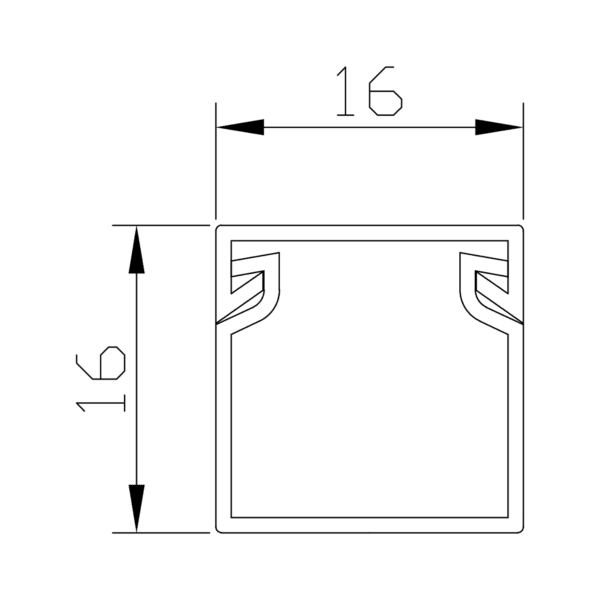 16x16 Mini Cable Trunking - A Plus Plastic & Electric