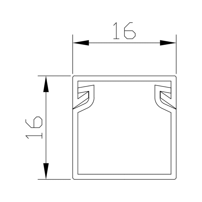 16x16 Mini Cable Trunking - A Plus Plastic & Electric