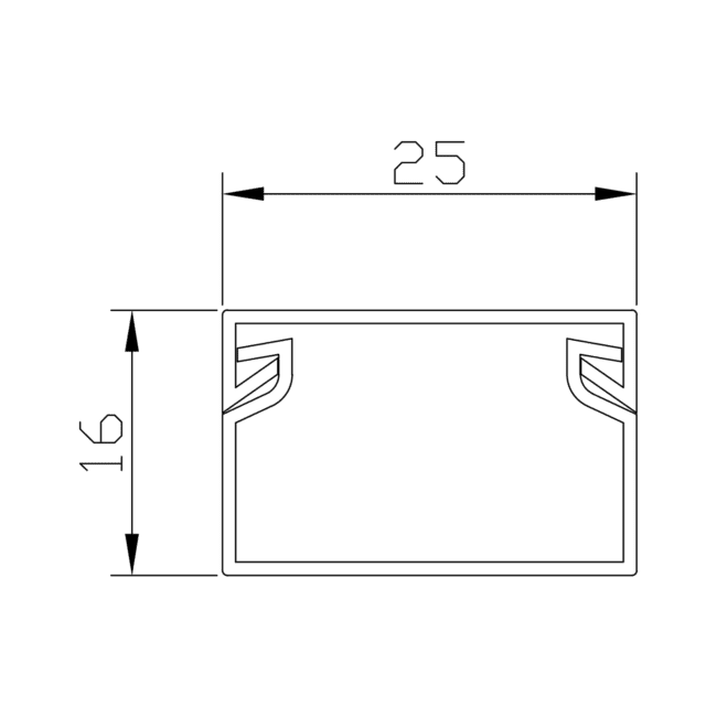 25x16 Mini Cable Trunking - A Plus Plastic & Electric