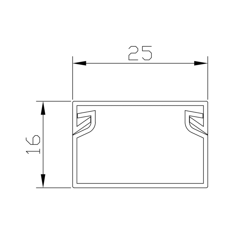 25x16 Mini Cable Trunking - A Plus Plastic & Electric