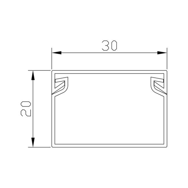 30x20 Mini Cable Trunking - A Plus Plastic & Electric