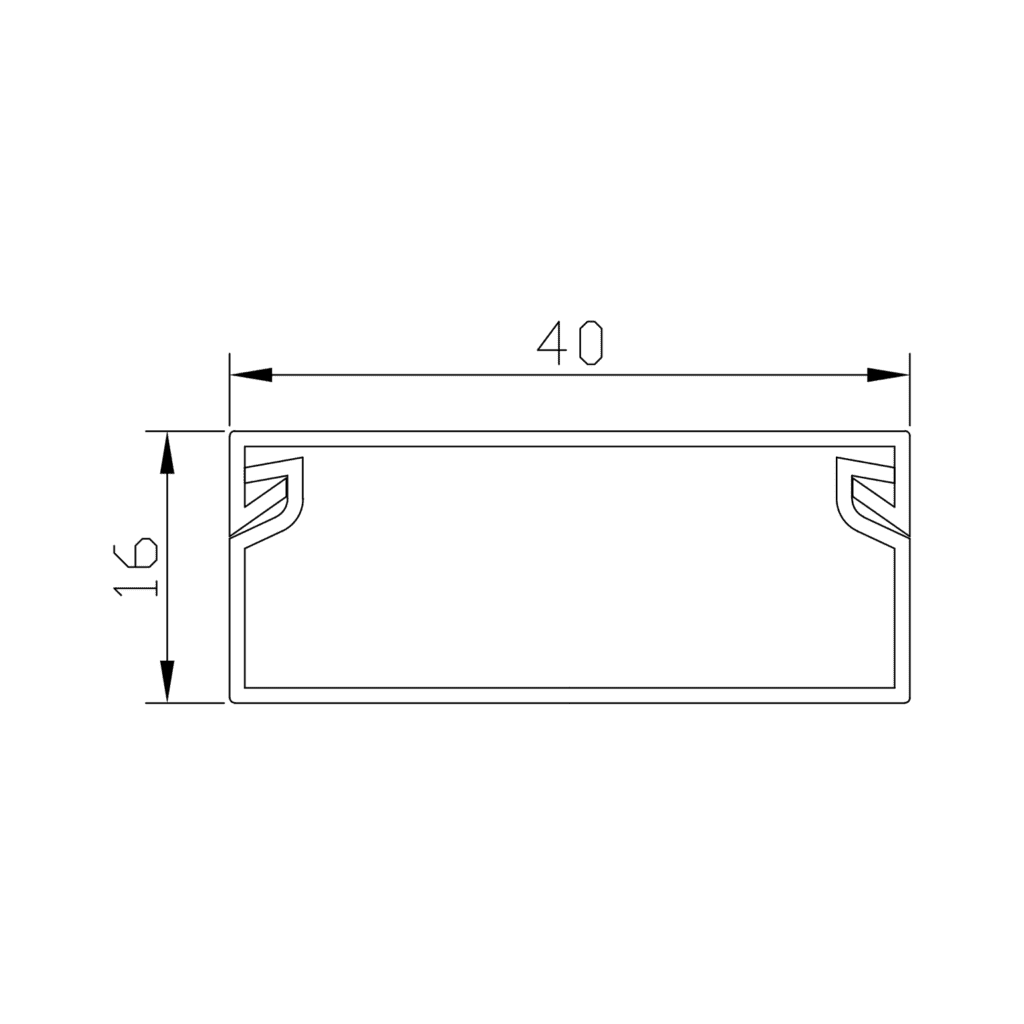 40x16 Mini Cable Trunking - A Plus Plastic & Electric