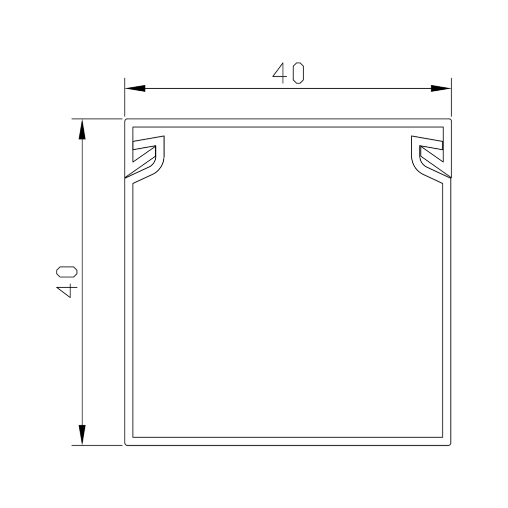 40x40 Mini Cable Trunking - A Plus Plastic & Electric