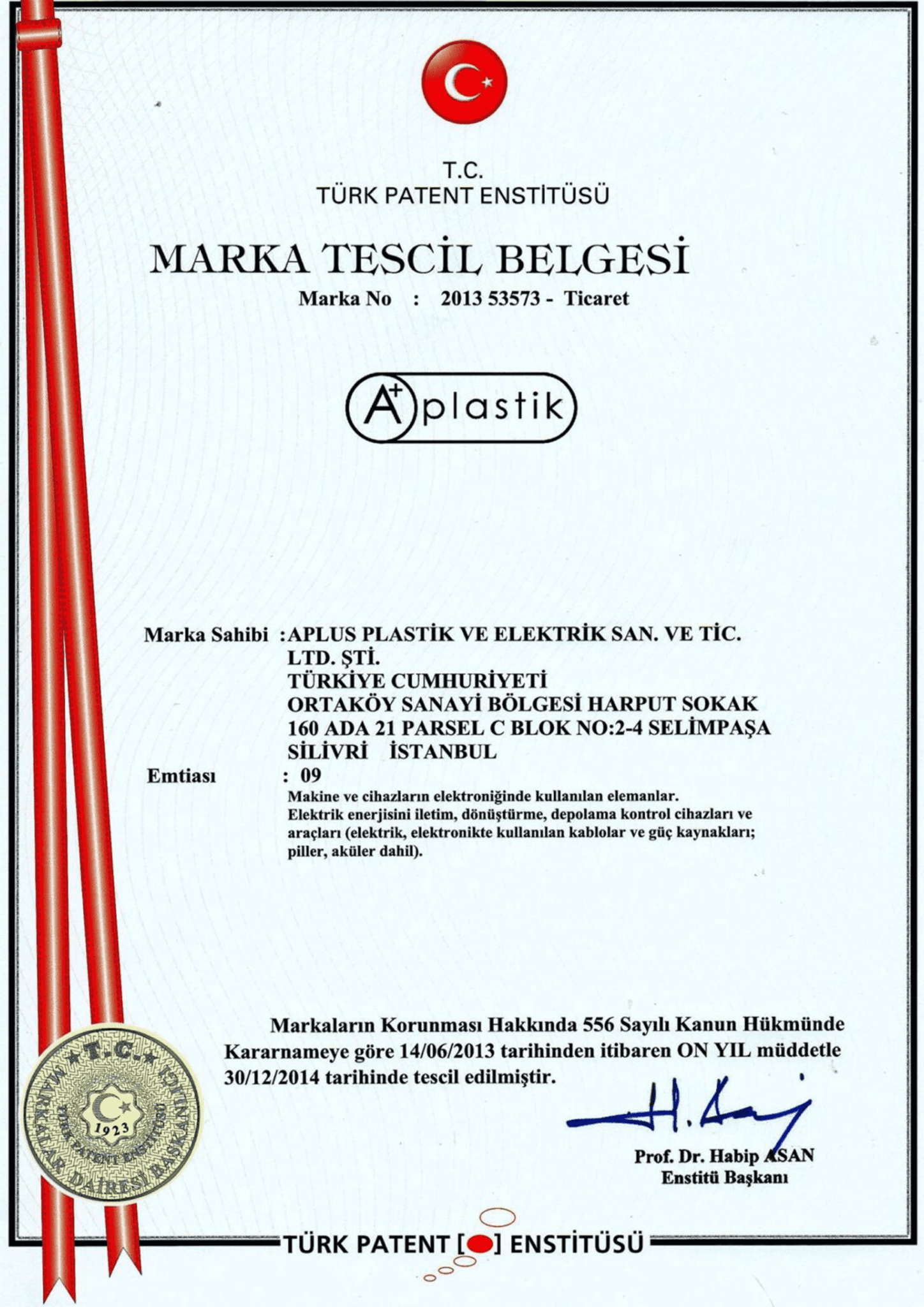 Certificates - A Plus Plastic & Electric